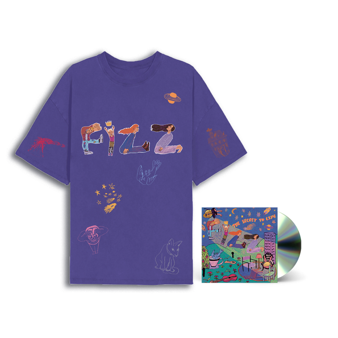 The Secret to Life CD & FIZZ Purple Tee - FIZZ